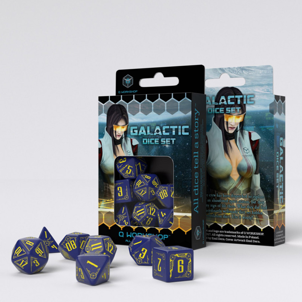 Galactic Navy & Yellow Dice Set