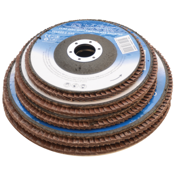 FLAP DISC WITH FIBERGLASS BACKING 125X22.2 G40