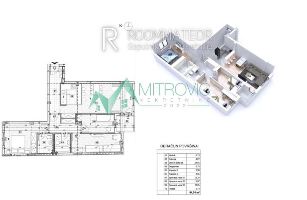 Četvorosoban stan na prodaju, 86m2, 180.285€