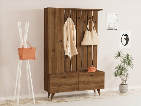 HANAH HOME Cipelarnik sa čivilukom Lala Walnut