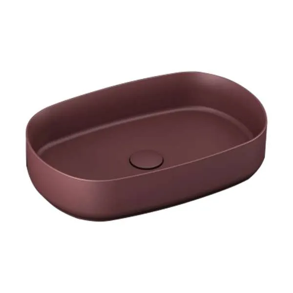 Infinity nadgradni lavabo 55cm rustik bordo