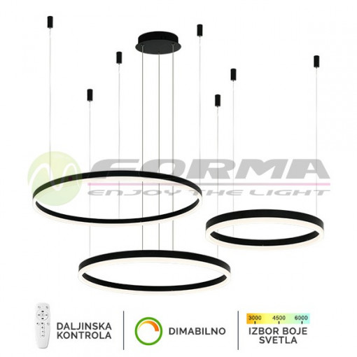 LED viseća lampa F2047-130C BK