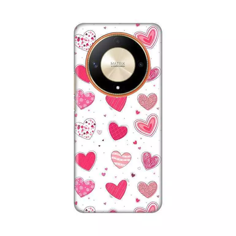 Maska silikon Print za Honor Magic 6 Lite Pink Hearts