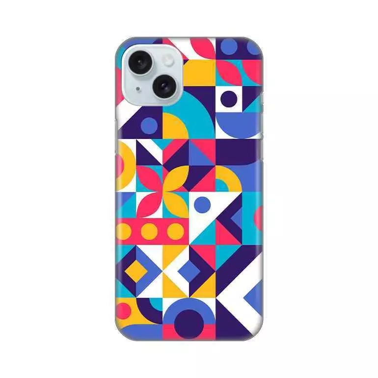 Maska silikon Print za iPhone 15 Plus 6.7 Colorful Mosaic