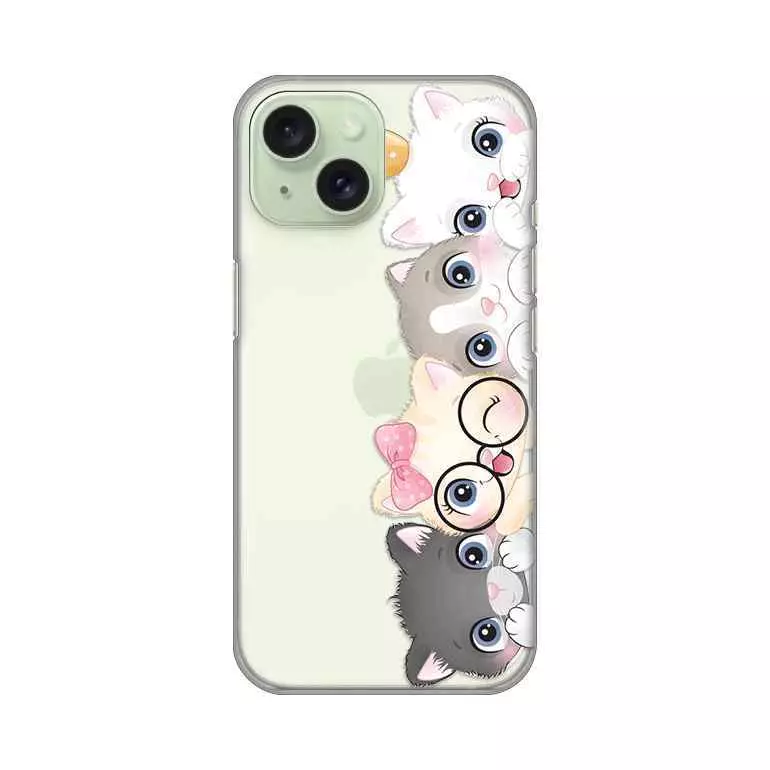 Maska silikon Print za iPhone 15 6.1 Cats