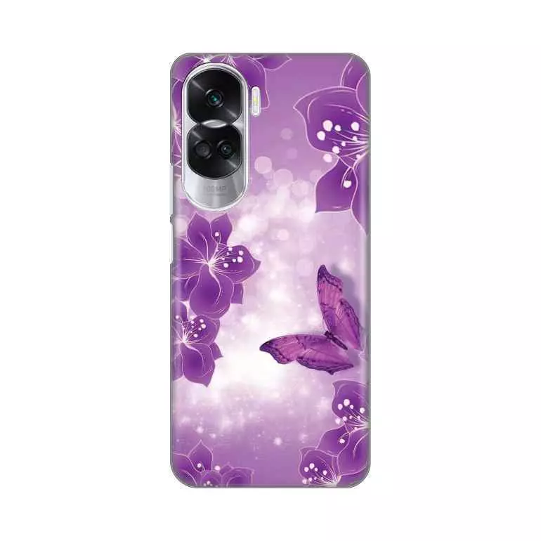 Maska silikon Print za Honor 90 Lite Butterfly And Flowers