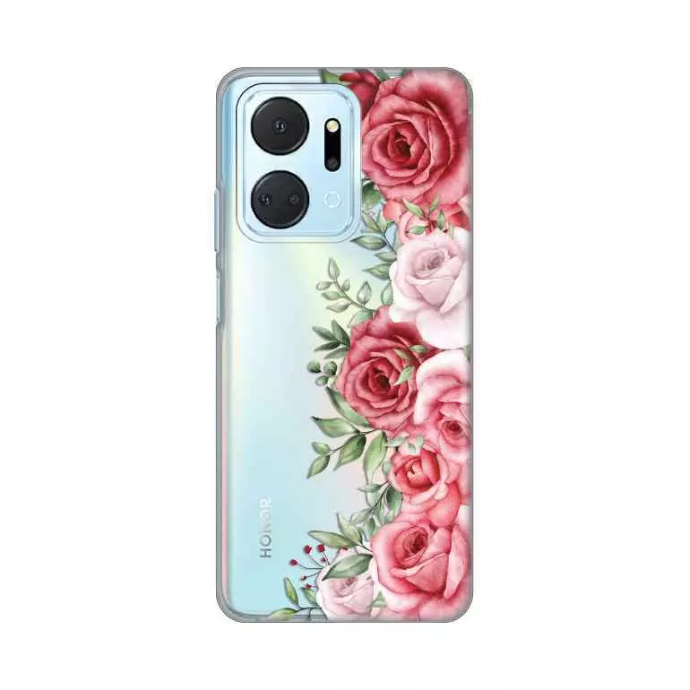 Maska silikon Print za Honor X7a Wild Roses