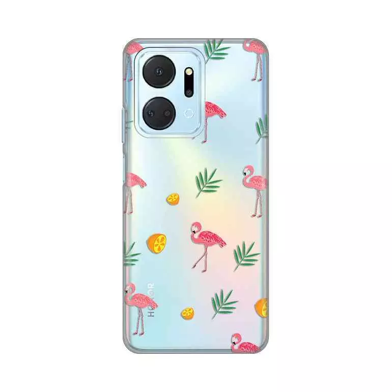 Maska silikon Print za Honor X7a Flamingo