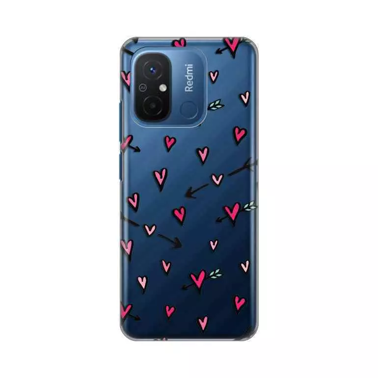 Maska silikon Print za Xiaomi Redmi 12C Heart Pattern