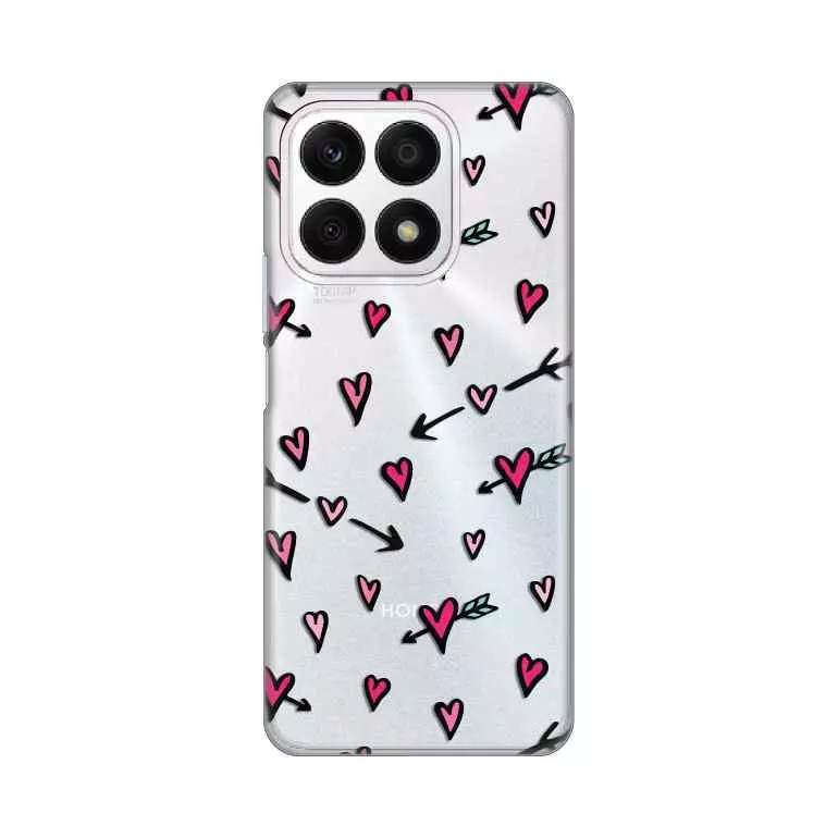 Maska silikon Print za Honor X8a Heart Pattern