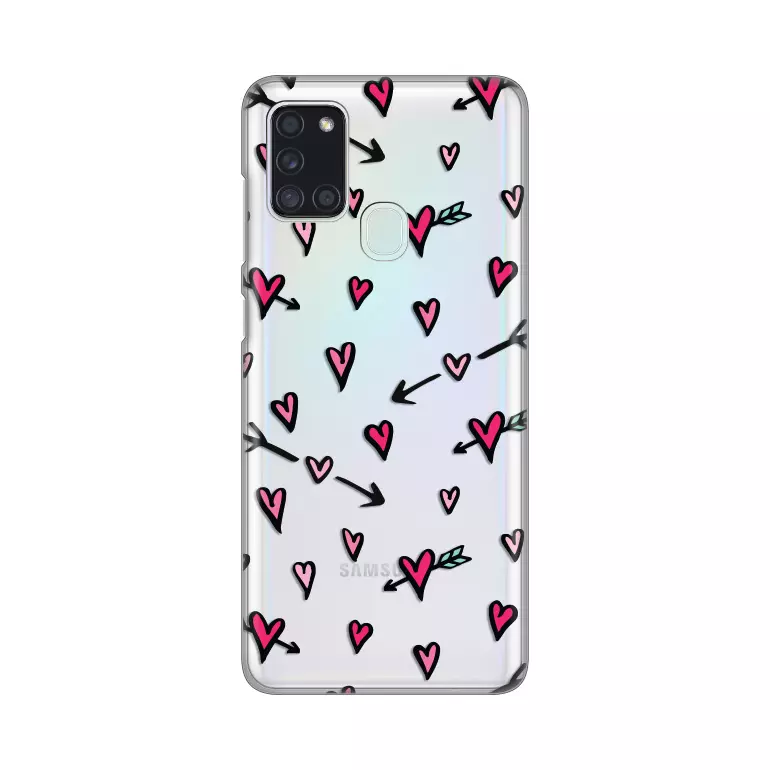 Maska silikon Print za Samsung A21s Heart Pattern