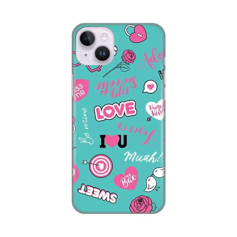 Maska silikon Print za iPhone 14 Plus 6.7 Love