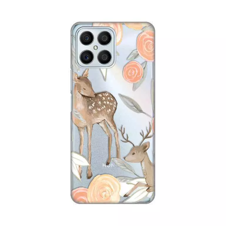 Maska silikon Print za Honor X8 Flower Deer