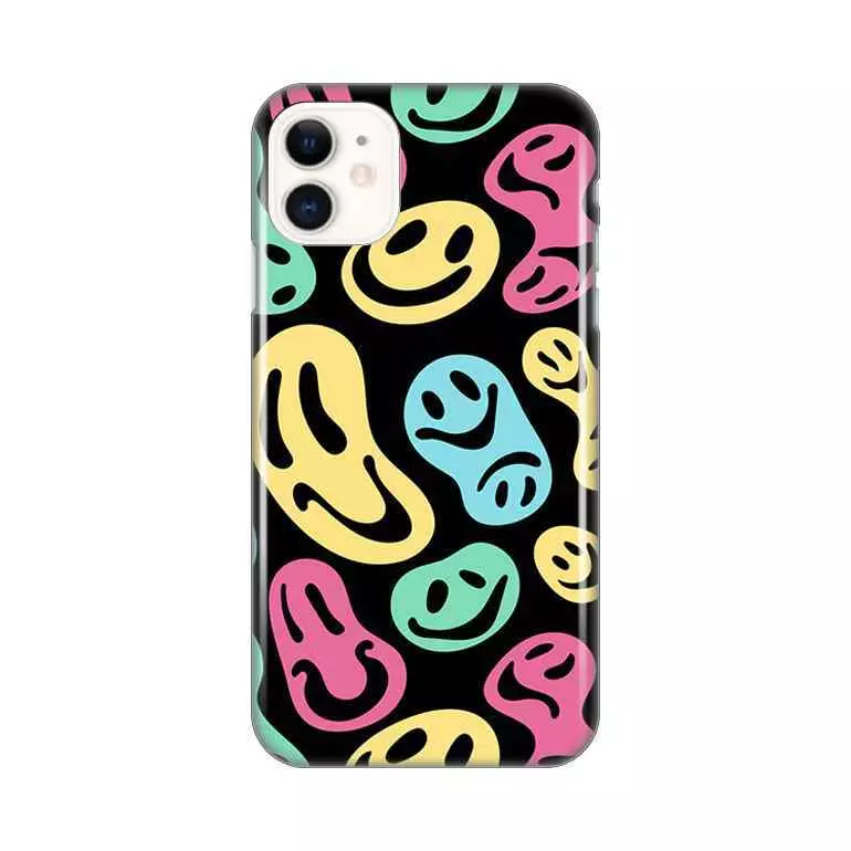 Maska silikon Print za iPhone 11 Black Color Smiles