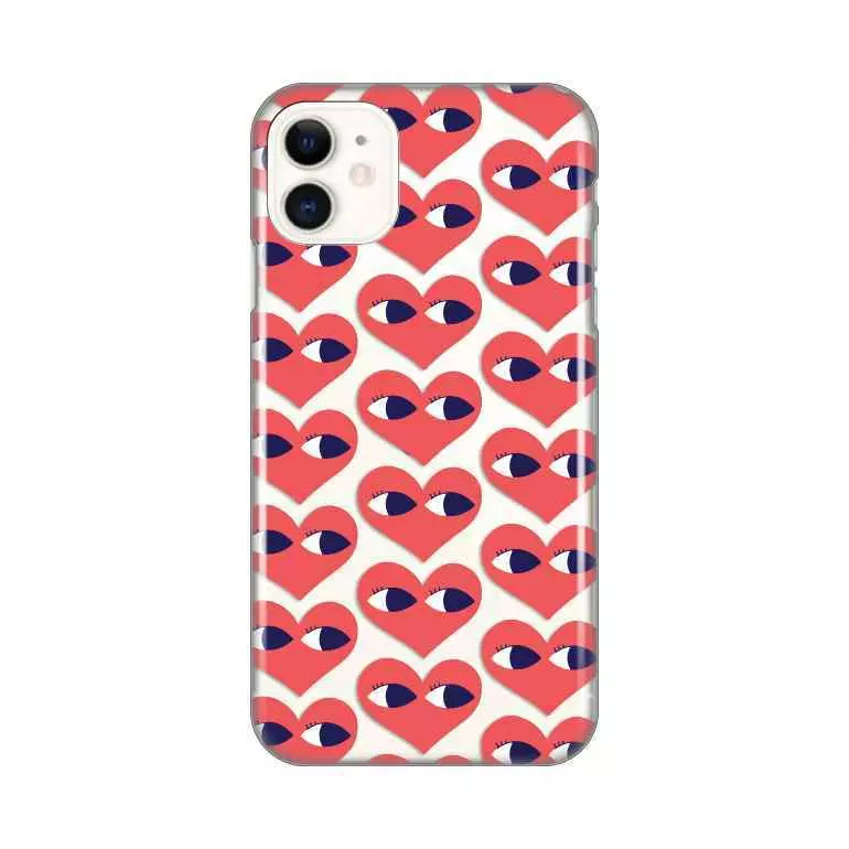 Maska silikon Print za iPhone 11 Eye Heart Pattern