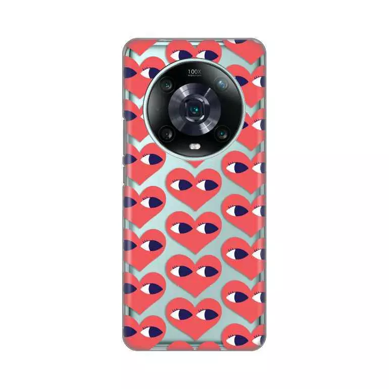 Maska silikon Print za Honor Magic 4 Pro Eye Heart Pattern