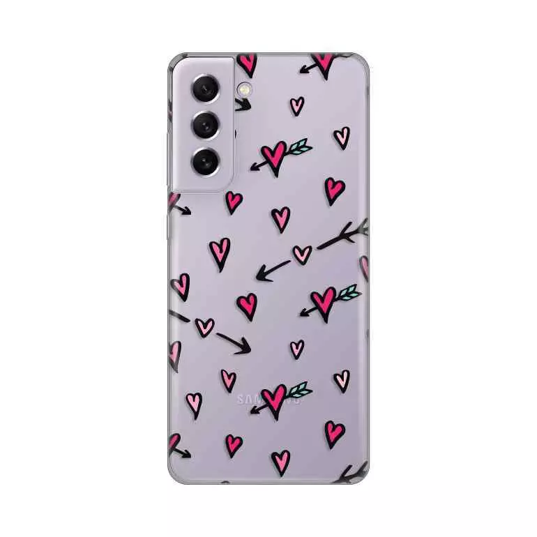 Maska silikon Print za Samsung S21 FE Heart Pattern