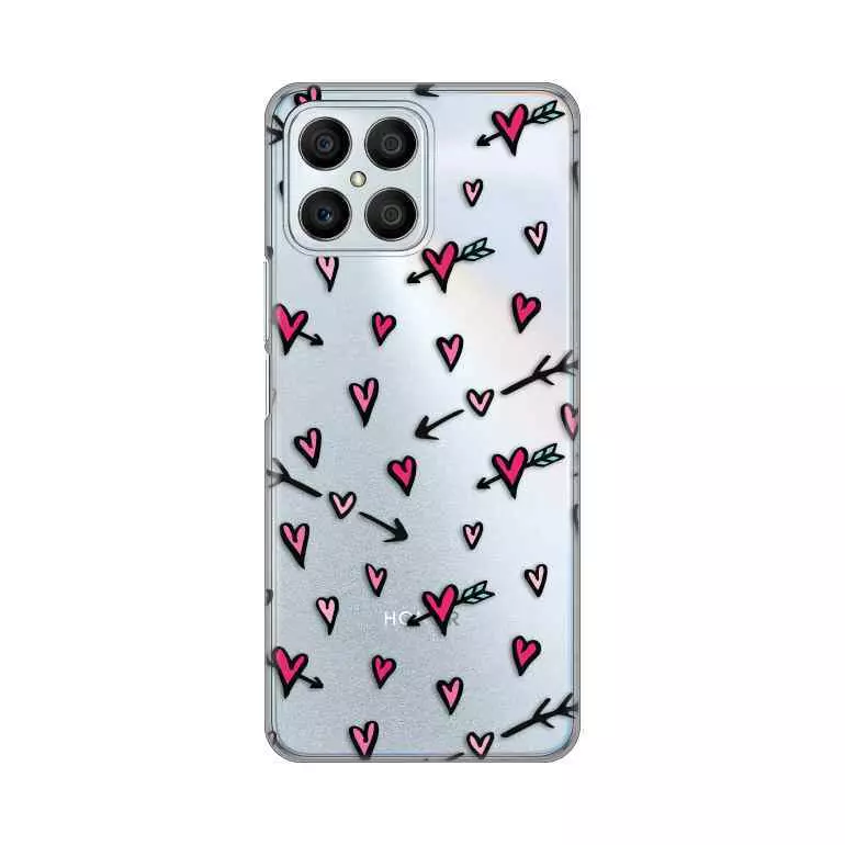 Maska silikon Print za Honor X8 Heart Pattern