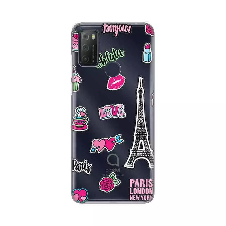 Maska silikon Print za Alcatel 1S 2021/3L 2021/A1 Alpha 21 Love Paris