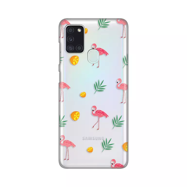 Maska silikon Print za Samsung A21s Flamingos