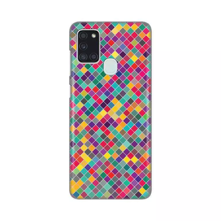 Maska silikon Print za Samsung A21s Colorful cubes