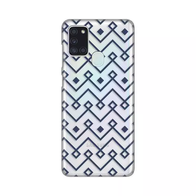 Maska silikon Print za Samsung A21s Blue cubes