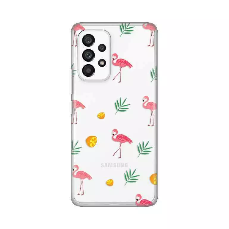 Maska silikon Print za Samsung A53 5G Flamingos