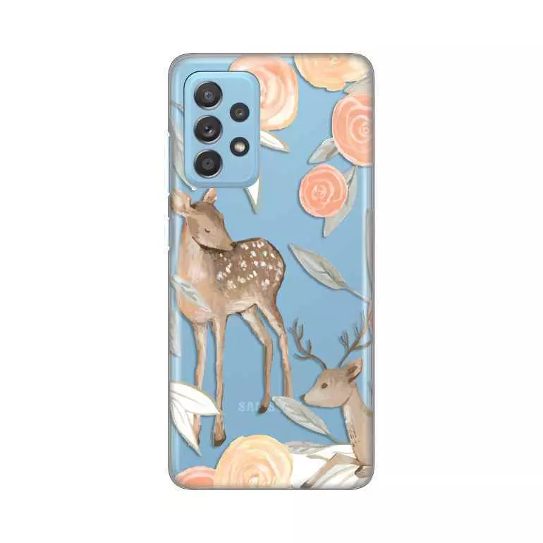 Maska silikon Print za Samsung A53 5G Flower Deer