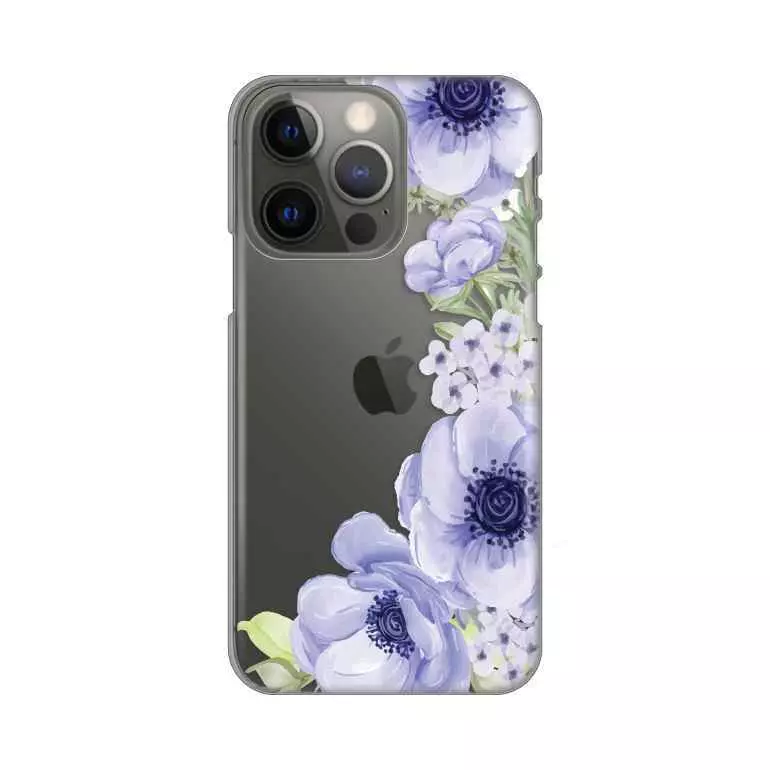 Maska silikon Print za iPhone 13 Pro Blue Roses