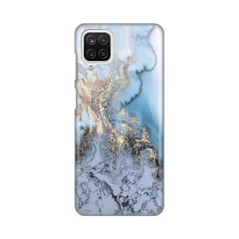 Maska silikon Print za Samsung A12 Blue Gold Marble