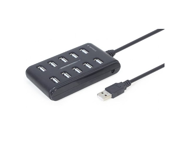 UHB-U2P10P-01 Gembird 10-port USB 2.0 HUB, black A