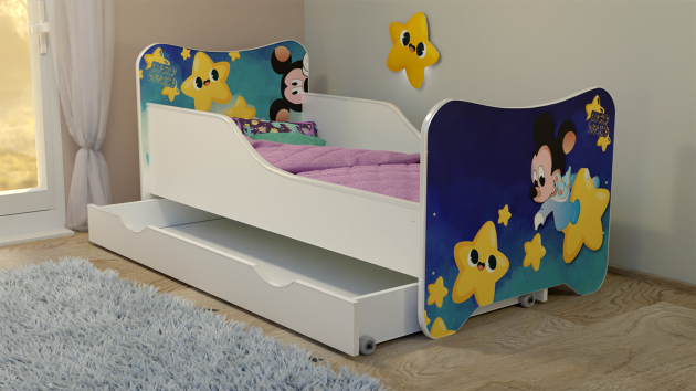 Dečiji Krevet 160X80Cm Happy Kitty + Fioka Lucky Mickey