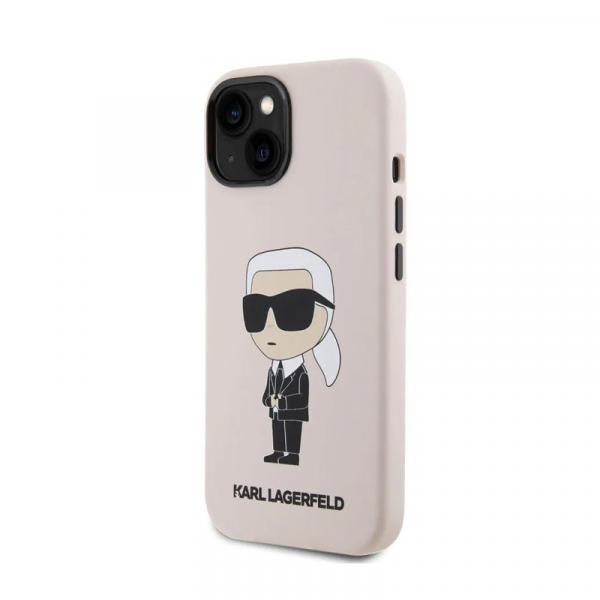 Maska Karl Lagerfeld Hc Silicone NFT Ikonik za iPhone 15 roze