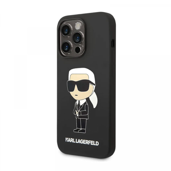 Maska Karl Lagerfeld Hc Silicone NFT Ikonik za iPhone 15 Pro Max crna