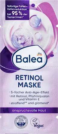 Balea
RETINOL maska za lice sa anti-age efektom, 2x8ml, 16 ml