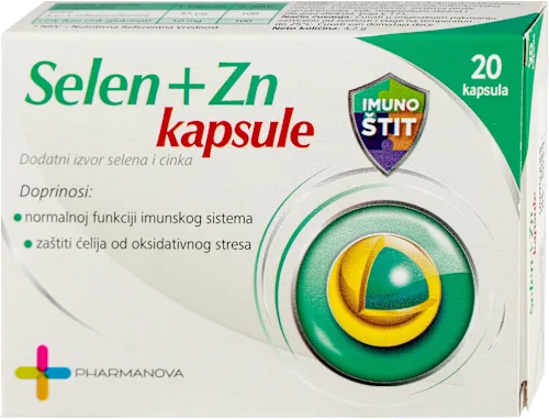 PHARMANOVA
Selen + Zn kapusle, 20 kom
Dodatak ishrani