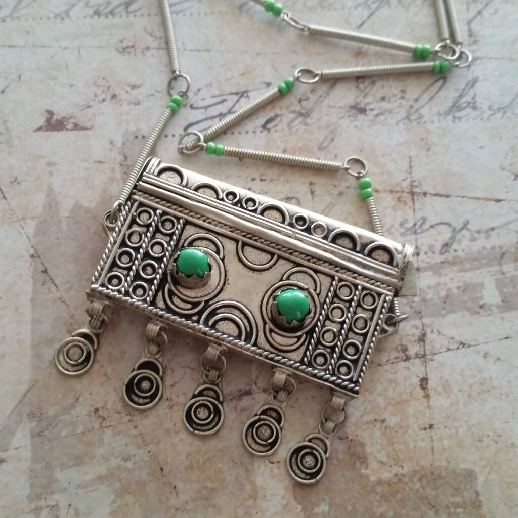 Originalna tribal ogrlica iz Maroka Berberski rad Legura srebra