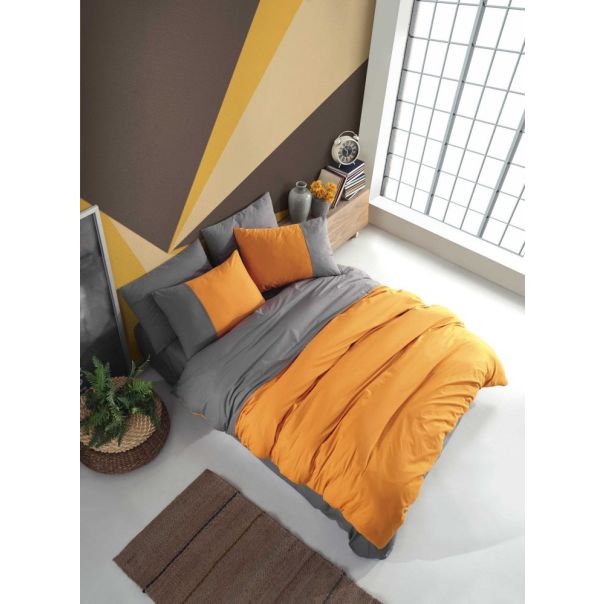 L`ESSENTIEL MAISON Komplet posteljina 160 x 220 cm Diamond Orange Anthracite