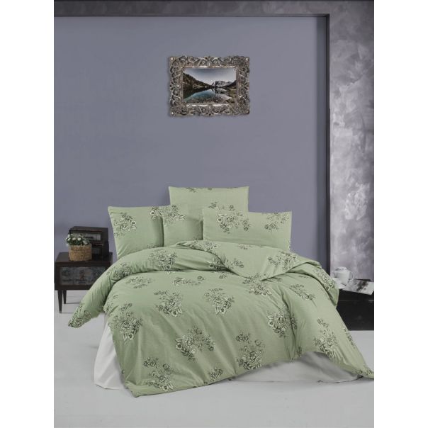 L`ESSENTIEL MAISON Ranforce posteljina 140x200 cm Butic Green