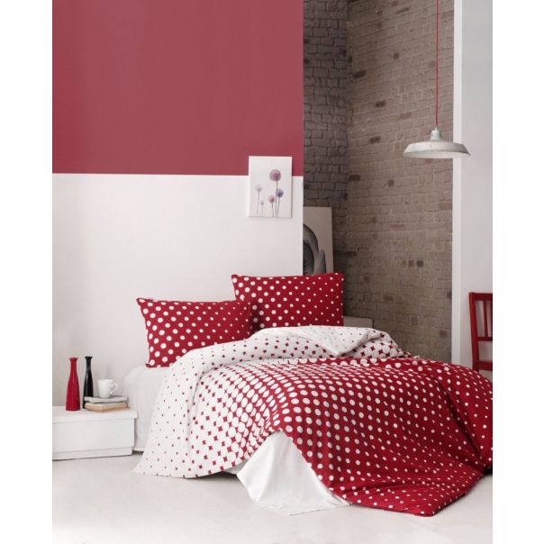 L`ESSENTIEL MAISON Ranforce posteljina 260x220 cm Puanline Red