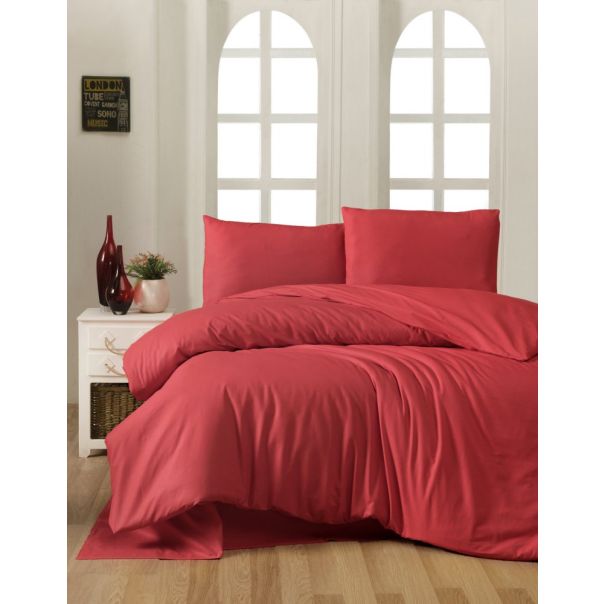 L`ESSENTIEL MAISON Ranforce posteljina 140x200 cm Red