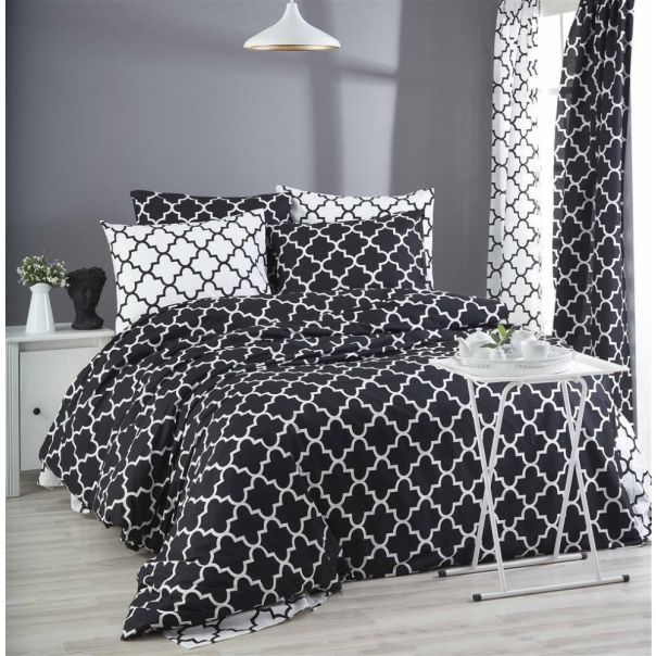 L`ESSENTIEL MAISON Ranforce posteljina 240x220 cm Madalyon Black