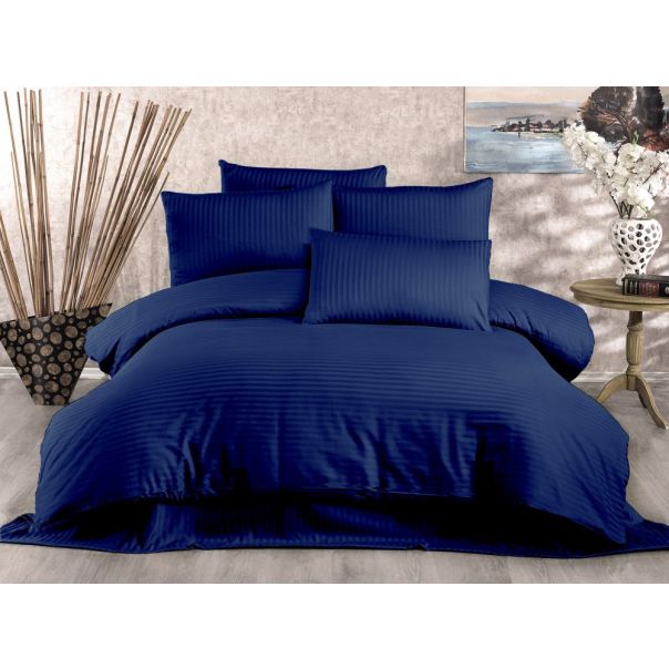 L`ESSENTIEL MAISON Satenska posteljina 200x200 cm Lilyum Dark Blue