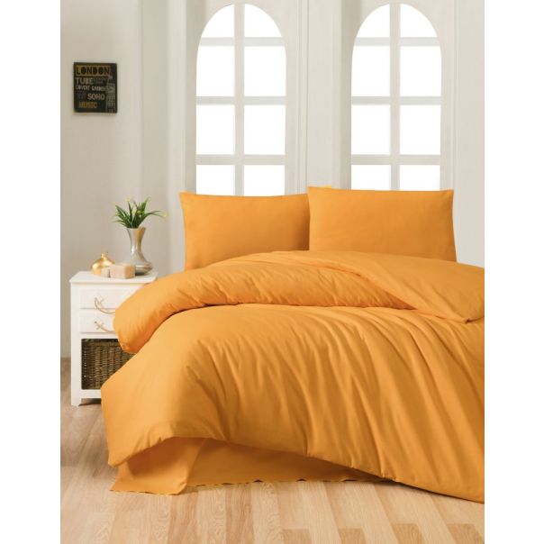 L`ESSENTIEL MAISON Ranforce posteljina 140x200 cm Mustard