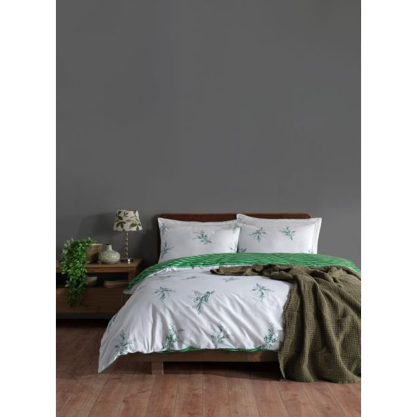 L`ESSENTIEL MAISON Ranforce posteljina 140x200 cm Meltem Green