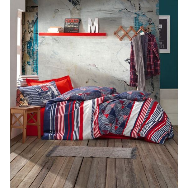 L`ESSENTIEL MAISON Ranforce posteljina 160x220 cm The Riders Red