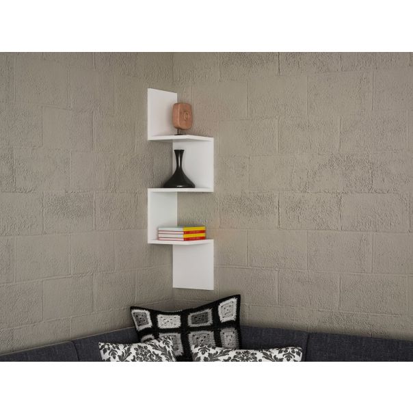 HANAH HOME Zidna polica Corner White