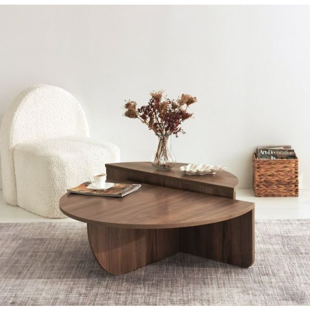 HANAH HOME Sto za dnevnu sobu Podium Walnut