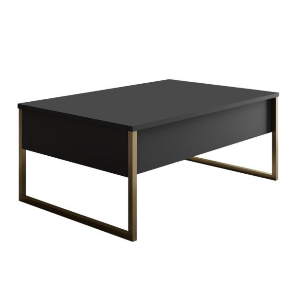 HANAH HOME Sto za dnevnu sobu Luxe Anthracite Gold 1