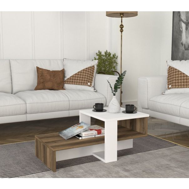 HANAH HOME Sto za dnevnu sobu Chain White Walnut